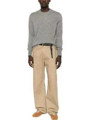 Eric Bompard Crew Neck Cashmere Knit - Grey