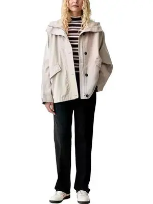 Marc O'polo Hooded Button-front Jacket - Neutrals