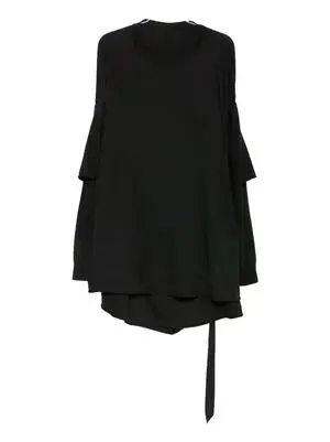 Rick Owens Layered-sleeve Oversized T-shirt - Black