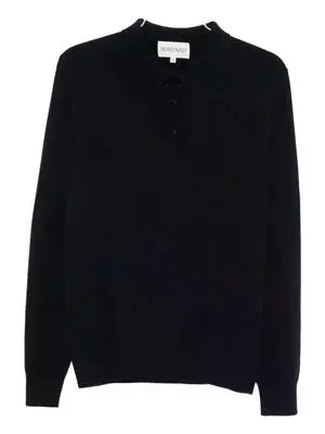 Eric Bompard Long-sleeve Cashmere Polo Shirt - Blue