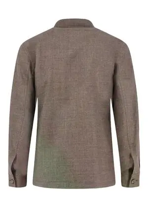 Tagliatore Button-up Shirt Jacket - Brown