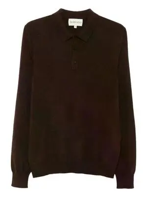 Eric Bompard Long-sleeve Cashmere Polo Shirt - Brown