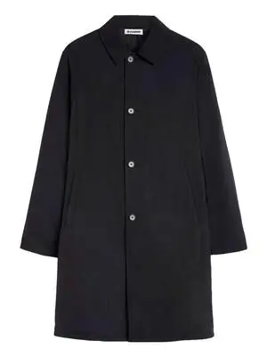 JIL SANDER Long-sleeve Button-up Coat - Blue