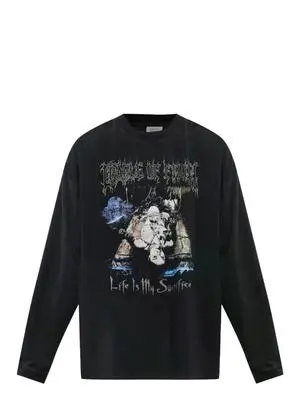 Vetements Graphic-print Long-sleeve T-shirt - Black