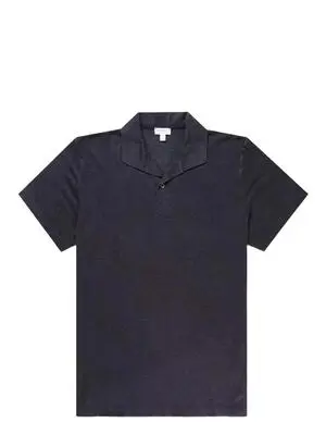 Sunspel Short-sleeve Polo Shirt - Blue