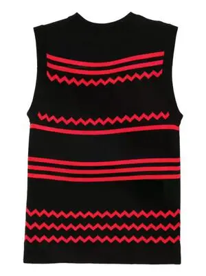 Cynthia Rowley Zigzag Knitted Tank - Black