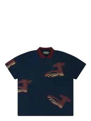 DENIM TEARS Graphic-print Polo Shirt