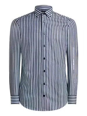 Etro Striped Cotton Shirt - Blue