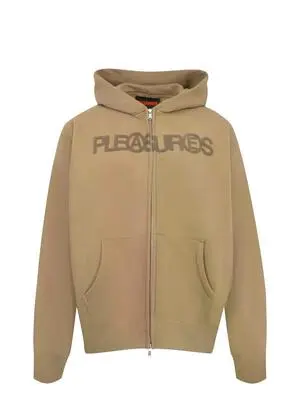 PLEASURES Zine Logo-Print Zip Hoodie
