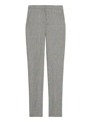 Alexander McQueen Checked Wool Slimleg Pants - Black