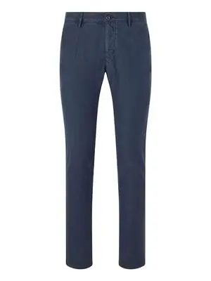 SLOWEAR Straight-leg Stretch-cotton Trousers - Blue