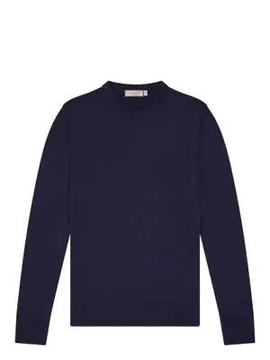 Canali Wool Crew Neck Sweater - Blue