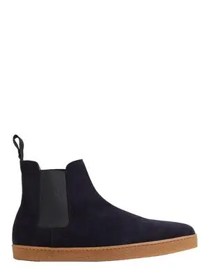 John Lobb Suede Chelsea Boots - Midnight Blue