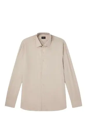 Brioni Marcello Cotton And Cashmere-blend Shirt - Beige