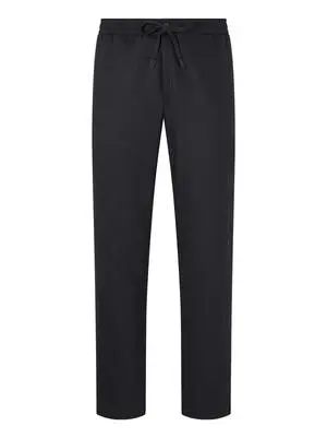 Canali Straight-leg Wool-blend Trousers - Black