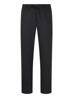 Canali Straight-leg Wool-blend Trousers - Black