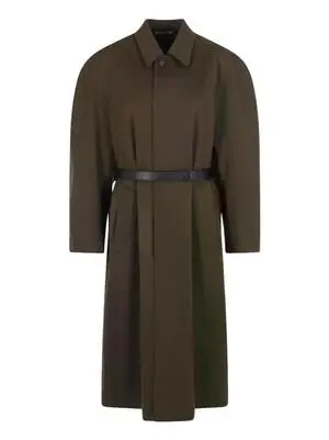 Ter Et Bantine Belted Gabardine Coat - Brown