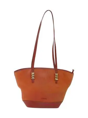 Loewe Velazquez Embossed-logo Leather Tote Bag - Orange