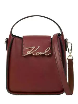 Karl Lagerfeld Small K/signature Crossbody Bag - Red