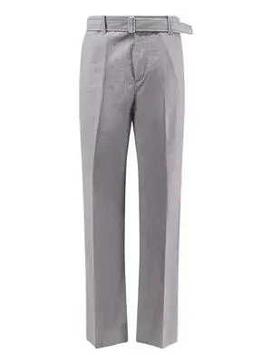 LARDINI Belted Tailored Trousers - Grey