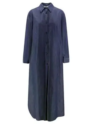 HEVO Arigliano Button-up Shirt Dress - Blue