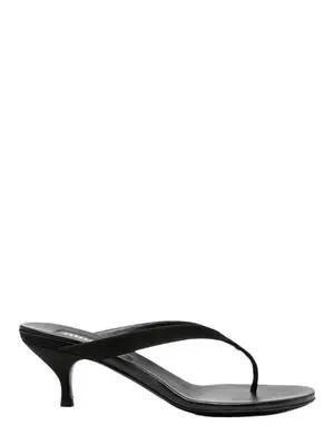 Miu Miu Thong-strap Kitten-heel Sandals - Black