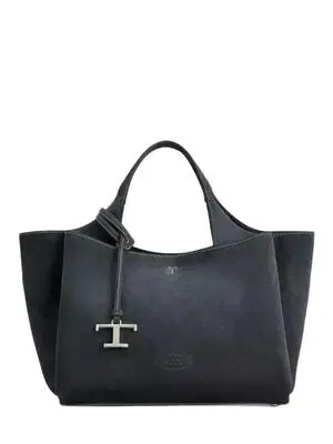 TOD'S T Timeless Leather Tote Bag - Blue