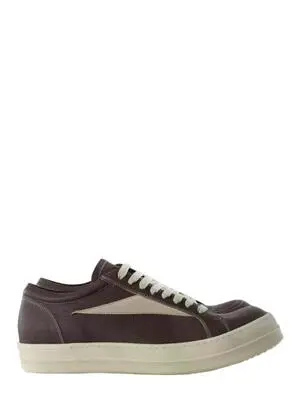 Rick Owens Leather Panelled Sneakers - Brown