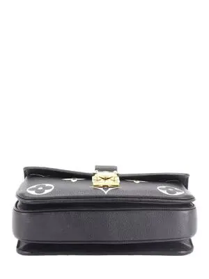 LOUIS VUITTON Pochette Metis Monogram Empreinte East West Shoulder Bag - Black