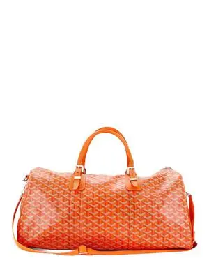 Goyard Croisiere Bag Coated Canvas 50 Travel Bag - Orange