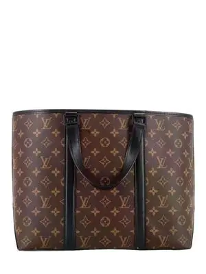 LOUIS VUITTON Weekend Macassar Monogram Canvas Pm Tote Bag - Black