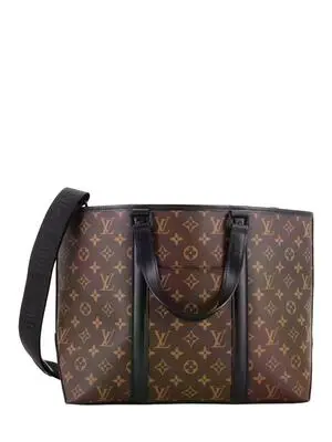 LOUIS VUITTON Weekend Monogram Canvas Pm Tote Bag - Black