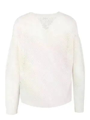 Peserico Open-knit Crew-neck Sweater - Neutrals