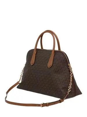 Michael Kors Freddie Monogram-pattern Logo-charm Tote Bag - Brown