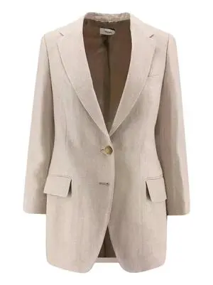 SAULINA Antonia Single-breasted Blazer - Neutrals