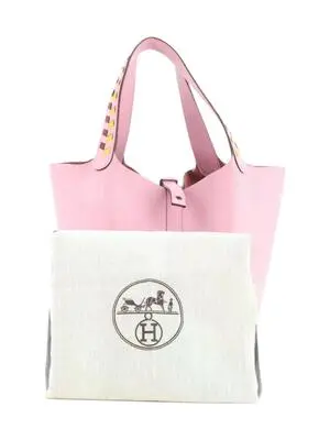 Hermès Hermès Picotin Lock Bag Tressage Epsom MM Tote Bag Pink