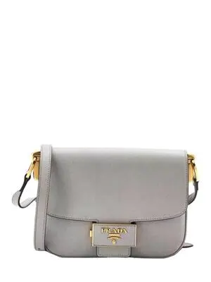 Prada Saffiano Leather Small Shoulder Bag - Grey