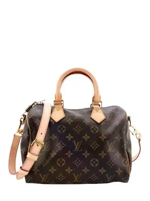 LOUIS VUITTON Speedy Bandouliere Bag Monogram Canvas 25 Satchel - Brown