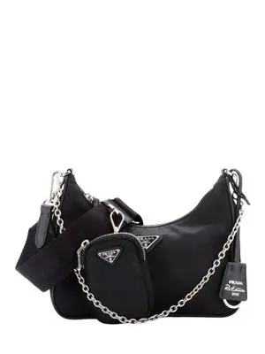 Prada Re-edition 2005 Shoulder Bag Tessuto Small Crossbody Bag - Black