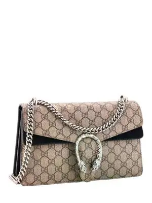Gucci Dionysus Bag Gg Coated Canvas Small Shoulder Bag - Black