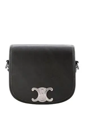 Celine Besace Triomphe Leather Small Shoulder Bag - Green