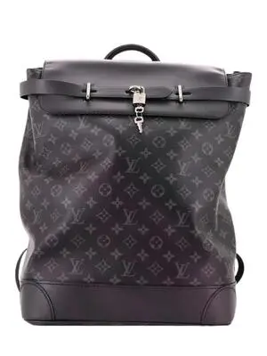 LOUIS VUITTON Steamer Monogram Eclipse Canvas Backpack - Black