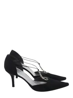 STUART WEITZMAN Embellished T-strap Pumps - Black