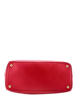 Prada Double Zip Lux Saffiano Leather Medium Tote Bag - Pink