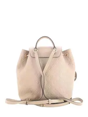 LOUIS VUITTON Montsouris Nm Monogram Empreinte Leather Pm Backpack - Grey