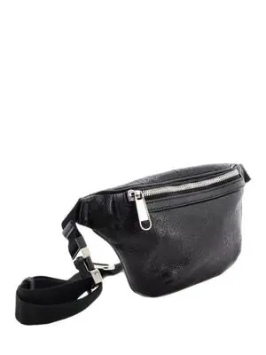 Gucci Gg Embossed Perforated Leather Small Belt Bag - Black