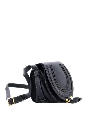 Chloé Marcie Leather Small Crossbody Bag - Black