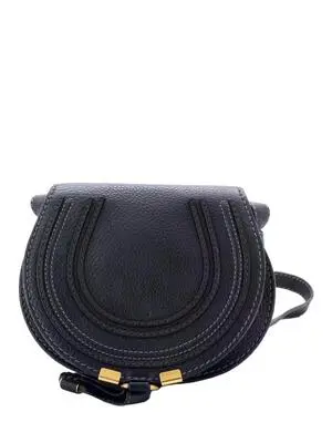 Chloé Marcie Leather Small Crossbody Bag - Black