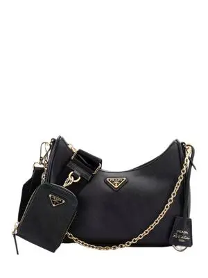 Prada Re-edition 2005 Shoulder Bag Saffiano Leather Small Crossbody Bag - Black