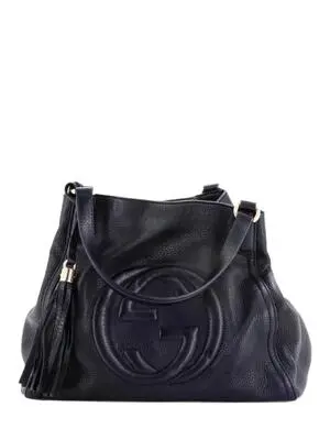 Gucci Soho Leather Shoulder Bag - Black